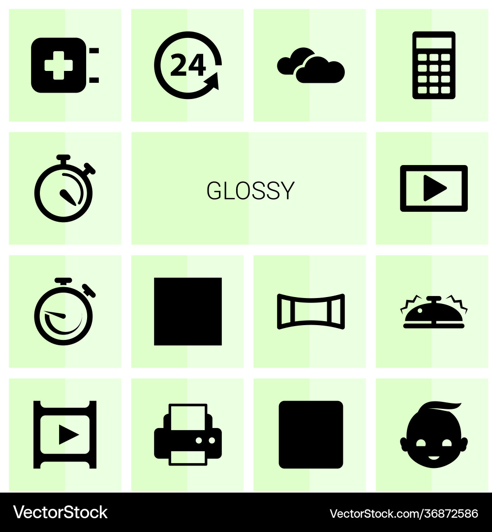 14 glossy icons Royalty Free Vector Image - VectorStock
