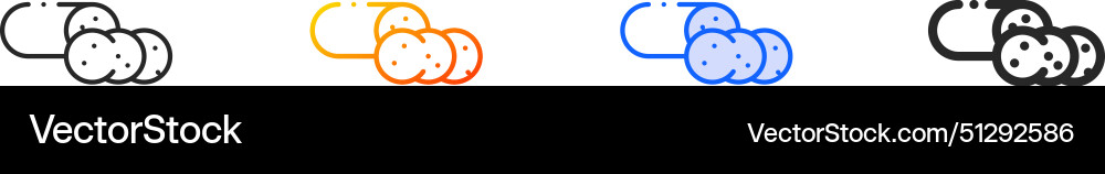 Chorizo iconthin linear gradient blue stroke Vector Image