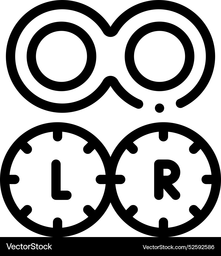 Contact lens icon thin linear style design Vector Image