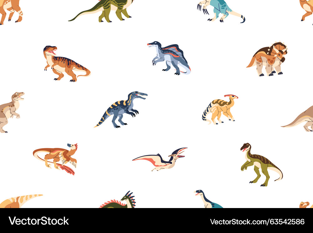 Dinosaur Pattern - Jurassic Era – Royalty-Free Vector | VectorStock