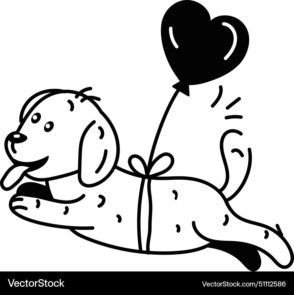 Flying dog Royalty Free Vector Image - VectorStock