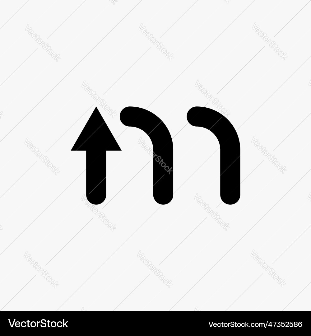 Letter m with arrow logo Royalty Free Vector Image