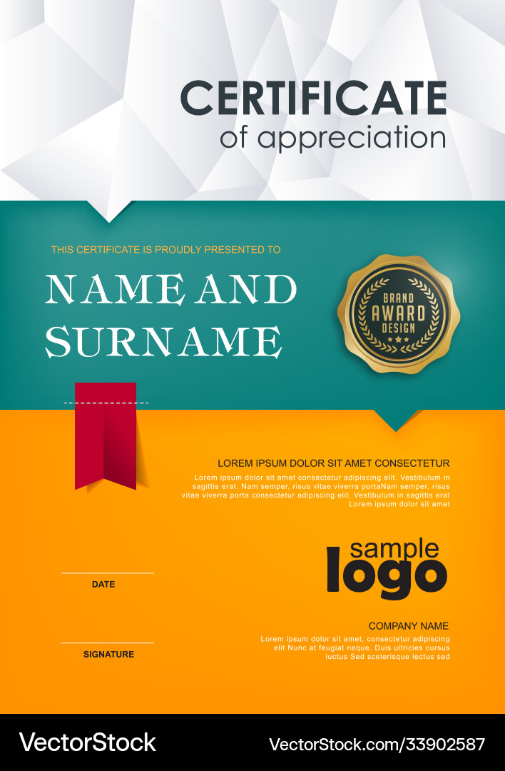 Certificate 284 Royalty Free Vector Image - VectorStock
