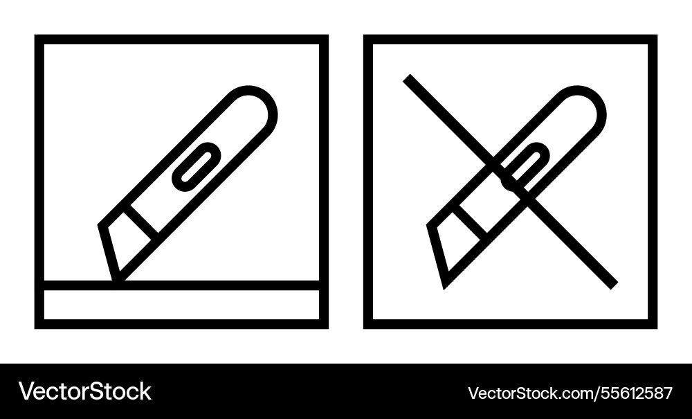 Cutter and no use Royalty Free Vector Image - VectorStock