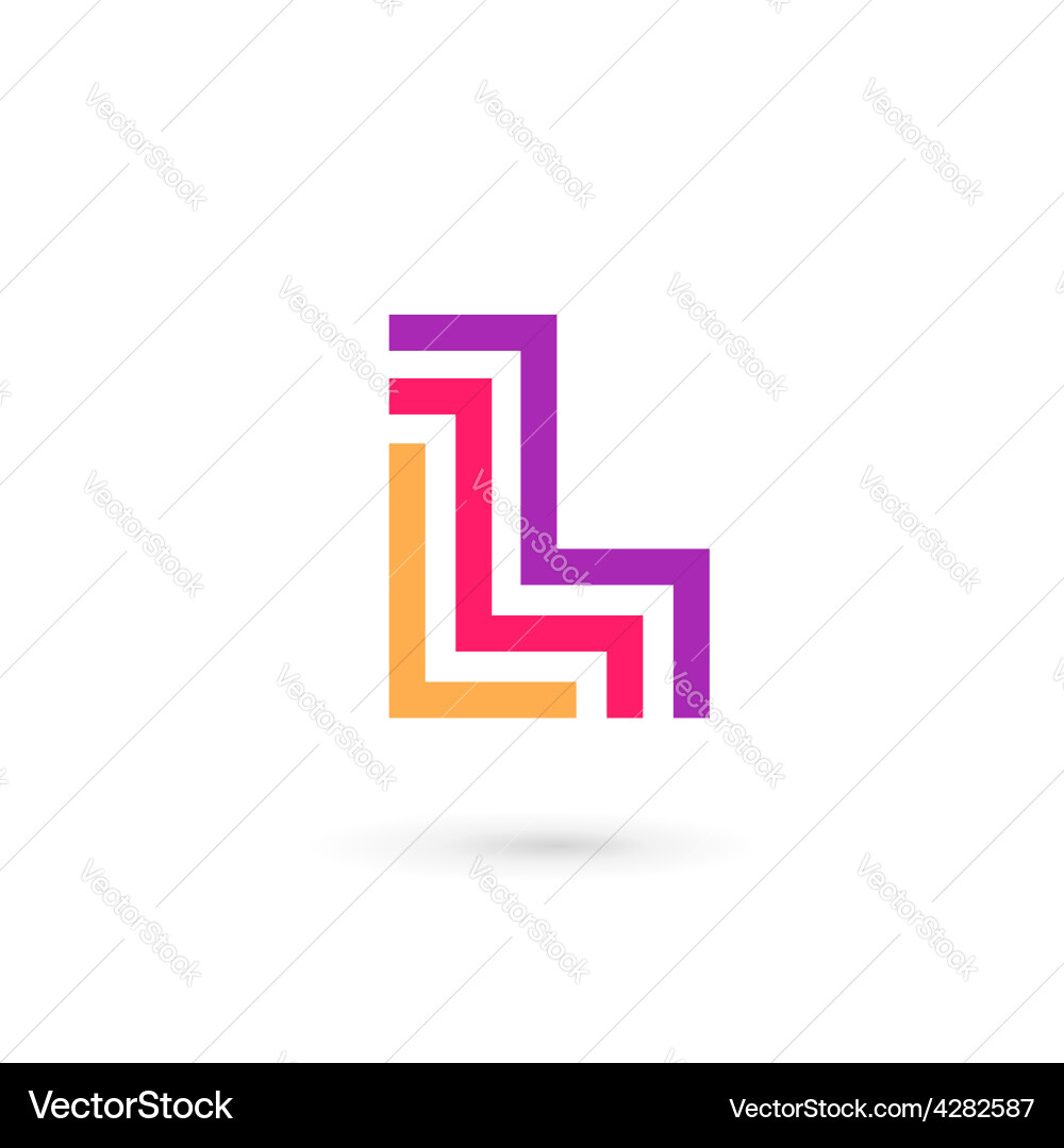Letter l logo icon design template elements Vector Image