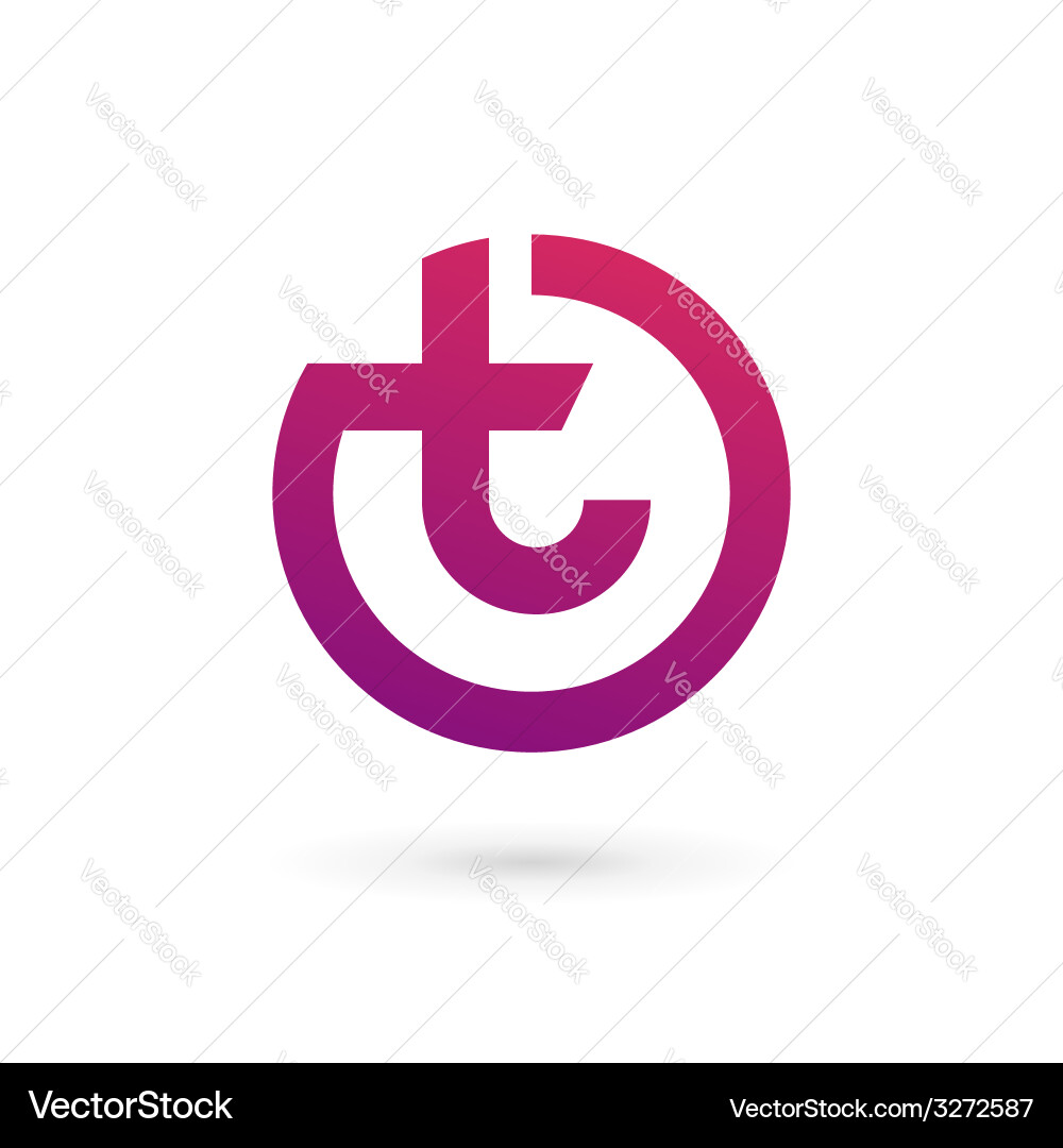 Letter t logo icon design template elements Vector Image