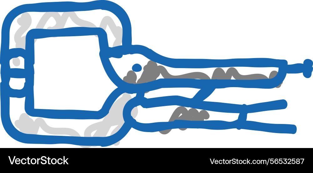 Locking clamp icon doodle Royalty Free Vector Image