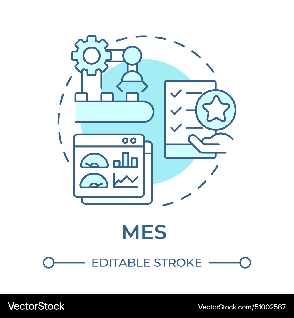 Mes soft blue concept icon Royalty Free Vector Image