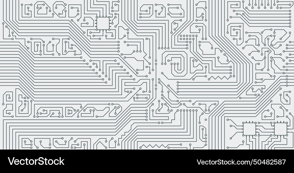 Tech Circuit Lines Royalty Free Vector Image - VectorStock