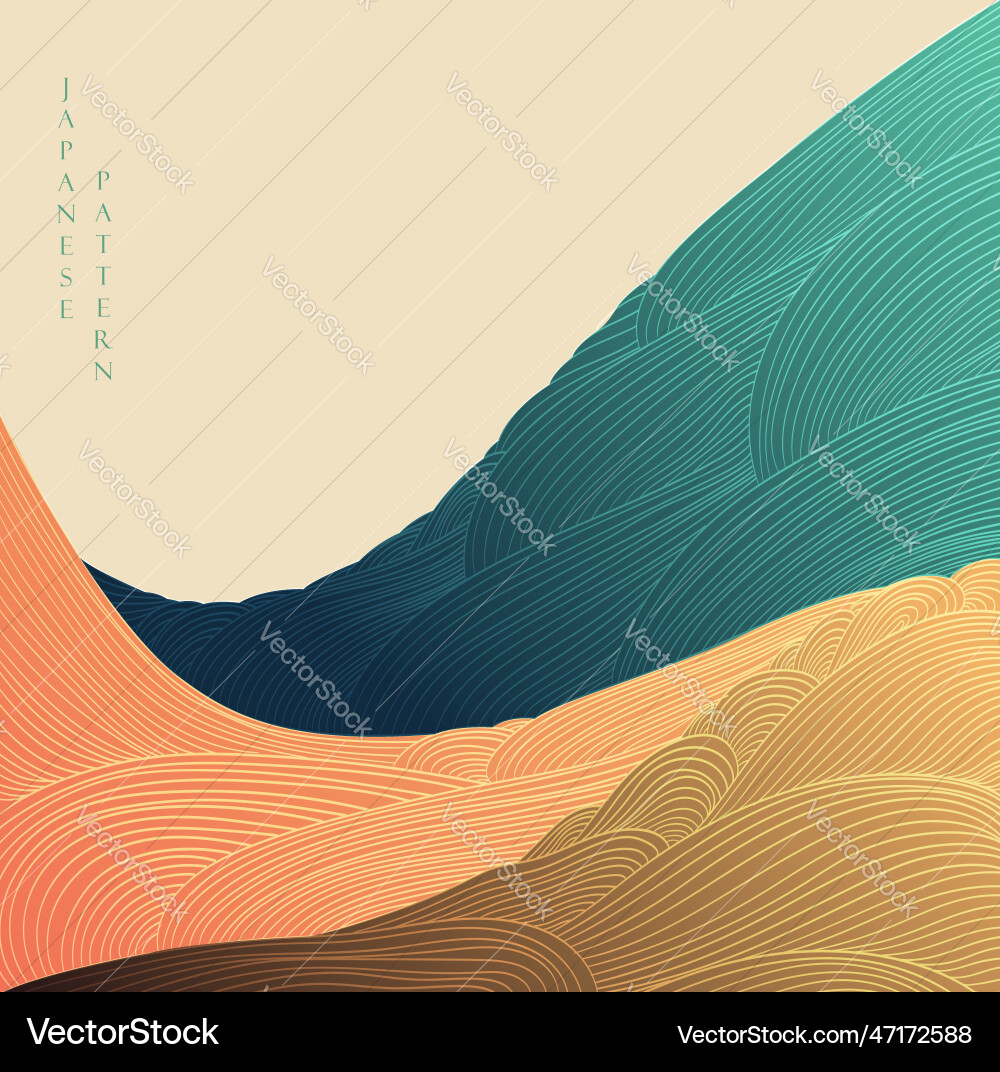 Abstract art template with curve pattern japanese – Royalty-Free Vector ...