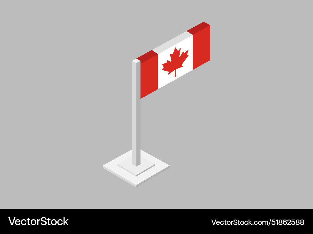 Canada flag 3d style Royalty Free Vector Image