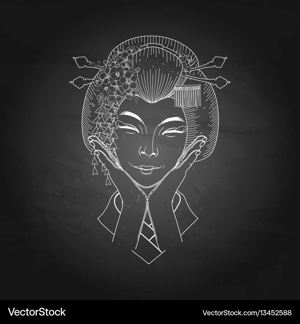 Cute asian girl Royalty Free Vector Image - VectorStock