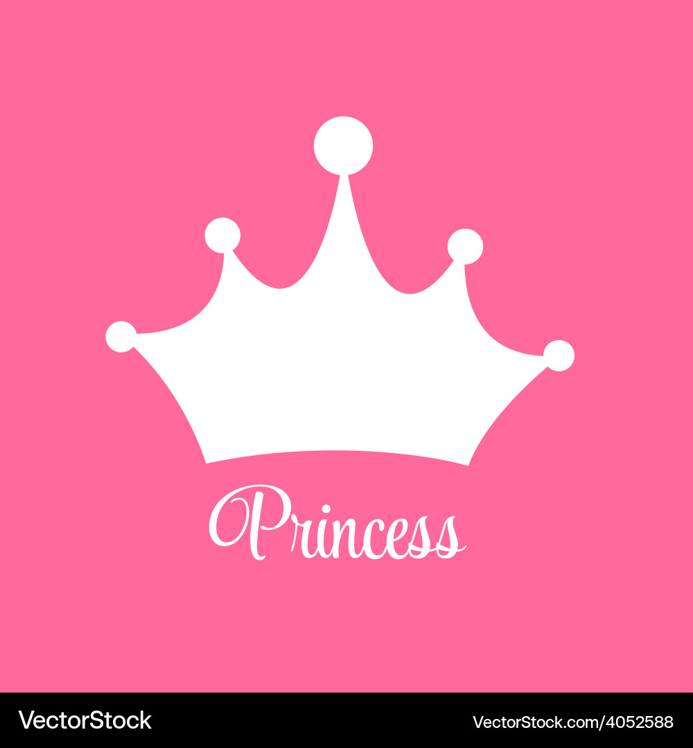 Princess background with crown Royalty Free Vector Image