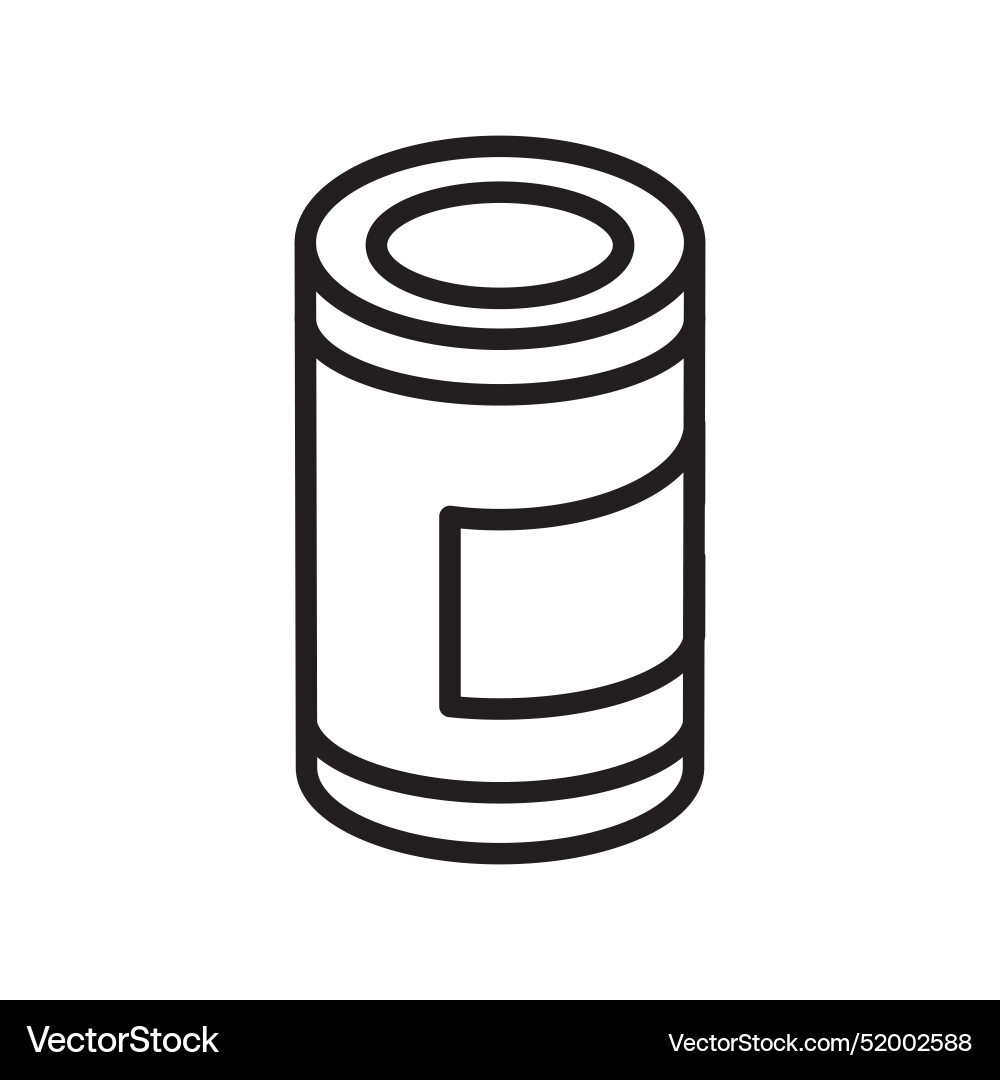 Tin can icon line art Royalty Free Vector Image