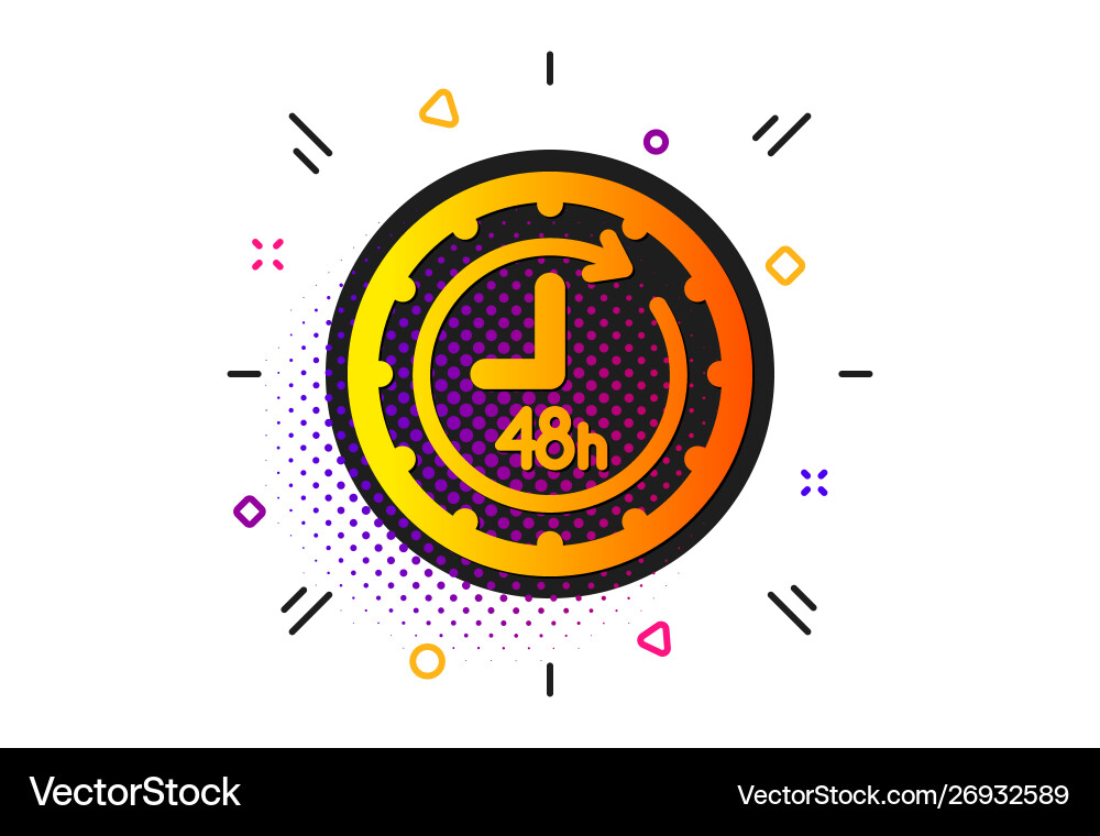 48 hours icon delivery service sign Royalty Free Vector