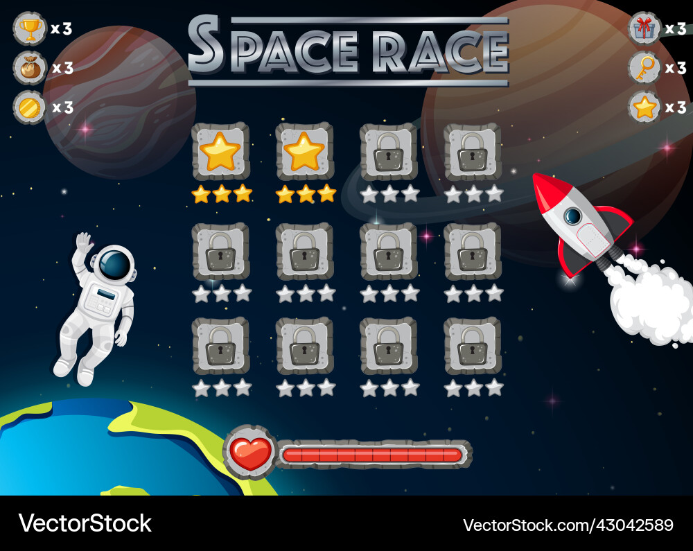 A space background template Royalty Free Vector Image