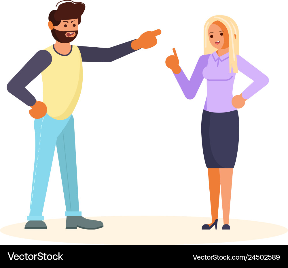 Boss reproaching his employee Royalty Free Vector Image