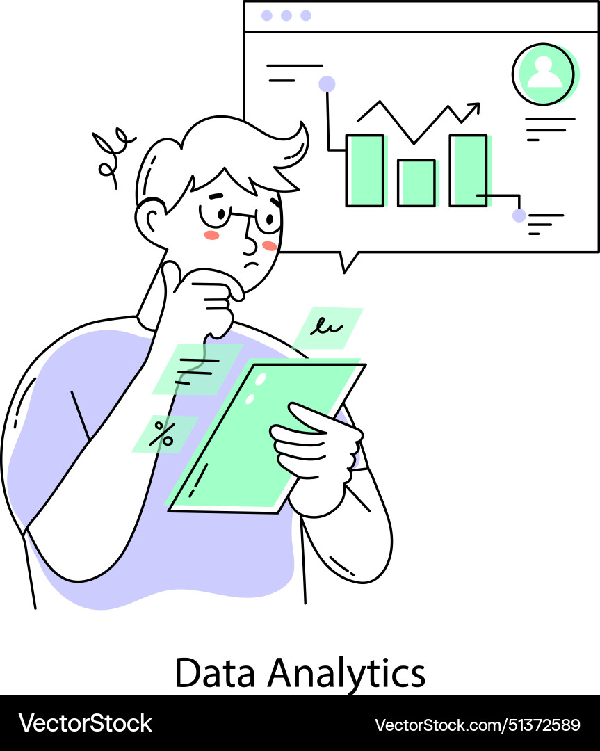 Data analytics Royalty Free Vector Image - VectorStock