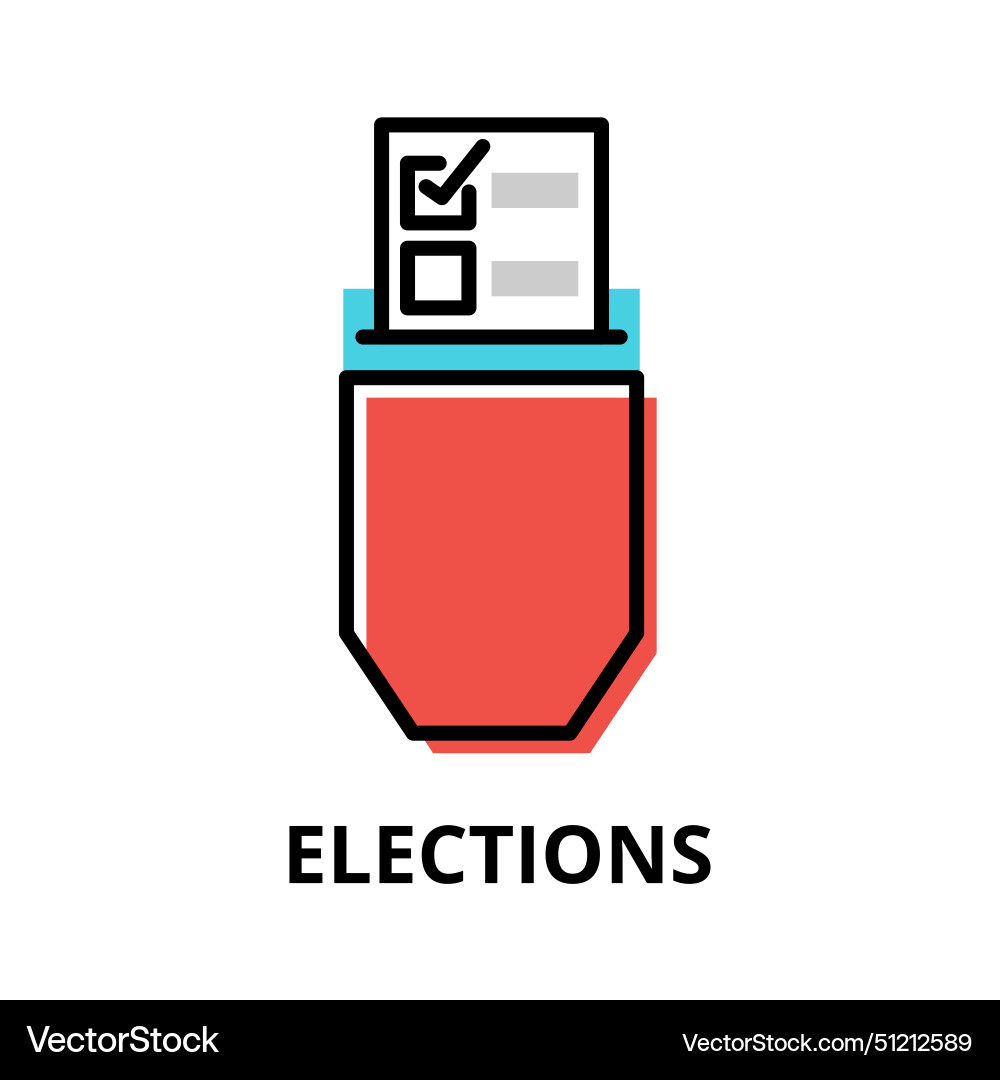 Elections icon concept politics collection Vector Image