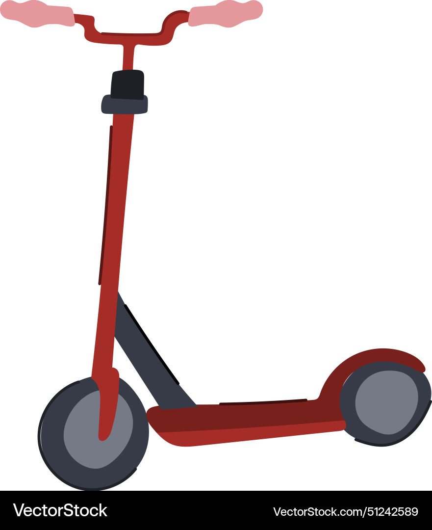 Happy electric scooter cartoon Royalty Free Vector Image