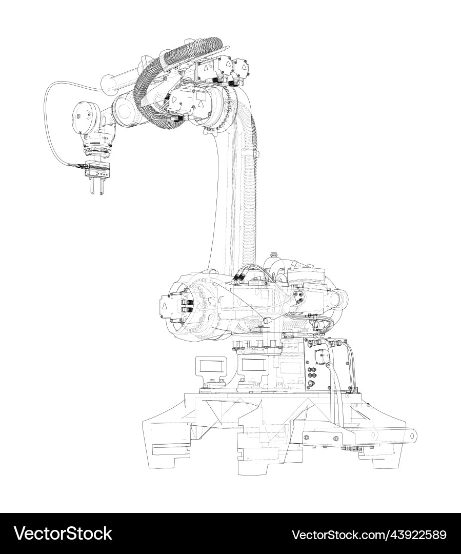 Industrial robot manipulator Royalty Free Vector Image