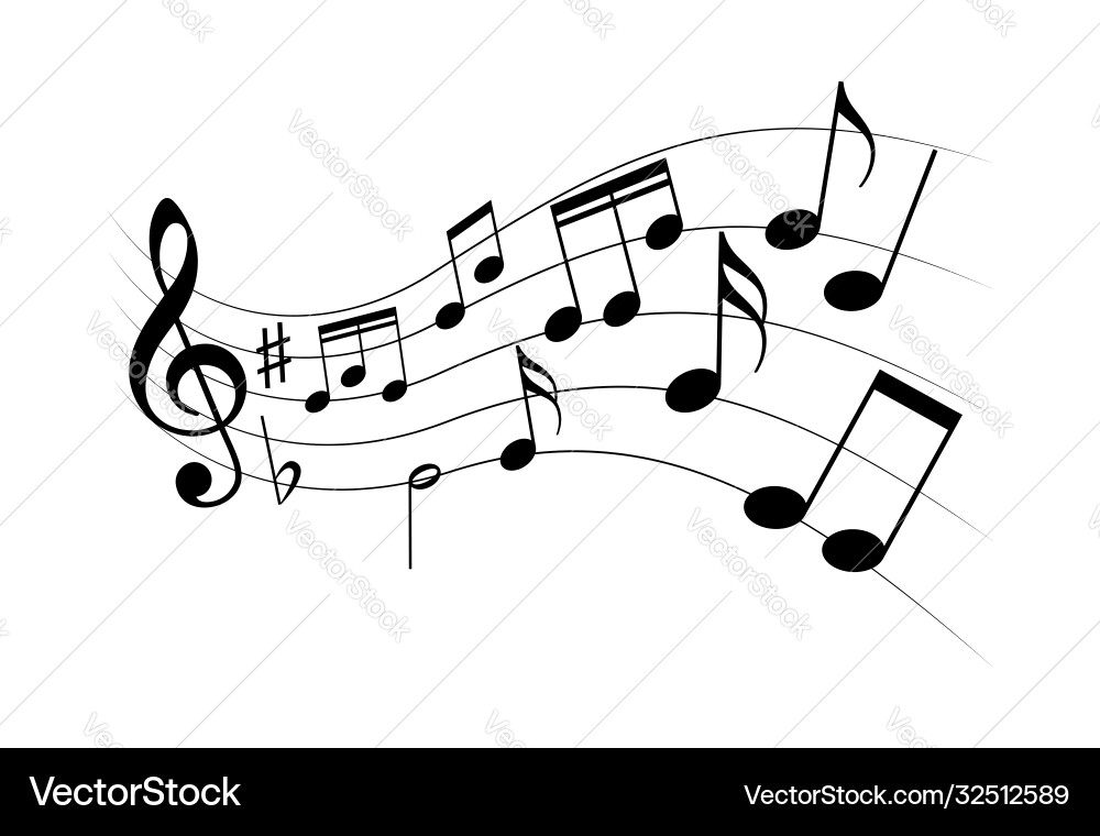 Musical Notes Flying Royalty Free Vector Image