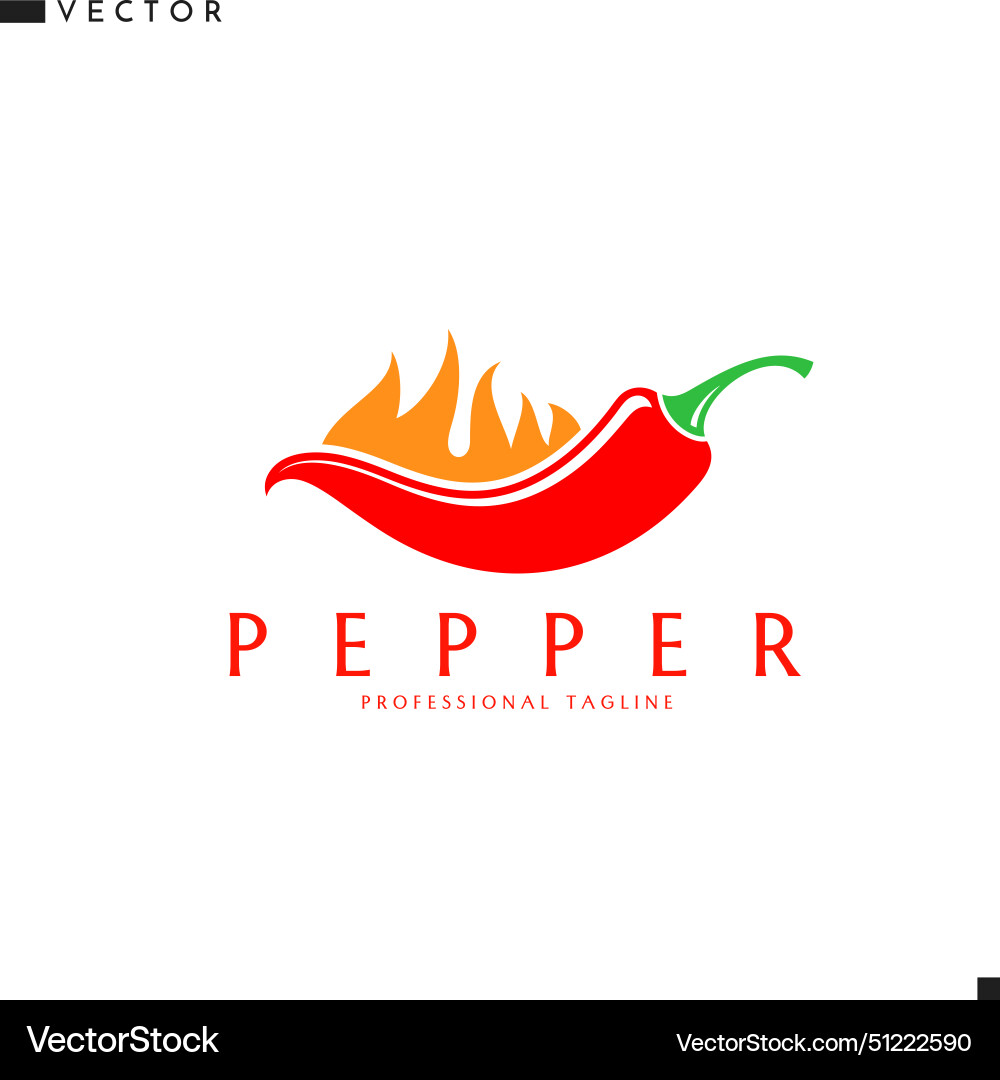 Chili pepper logo Royalty Free Vector Image - VectorStock