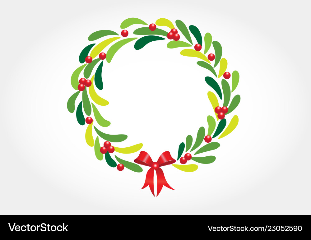 Christmas wreath Royalty Free Vector Image - VectorStock