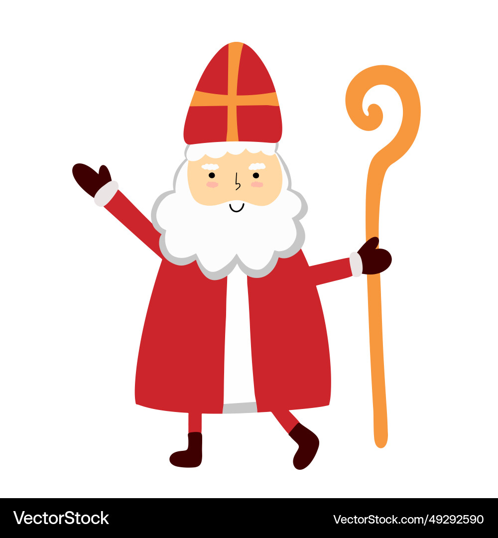 Cute saint nicholas or sinterklaas character Vector Image