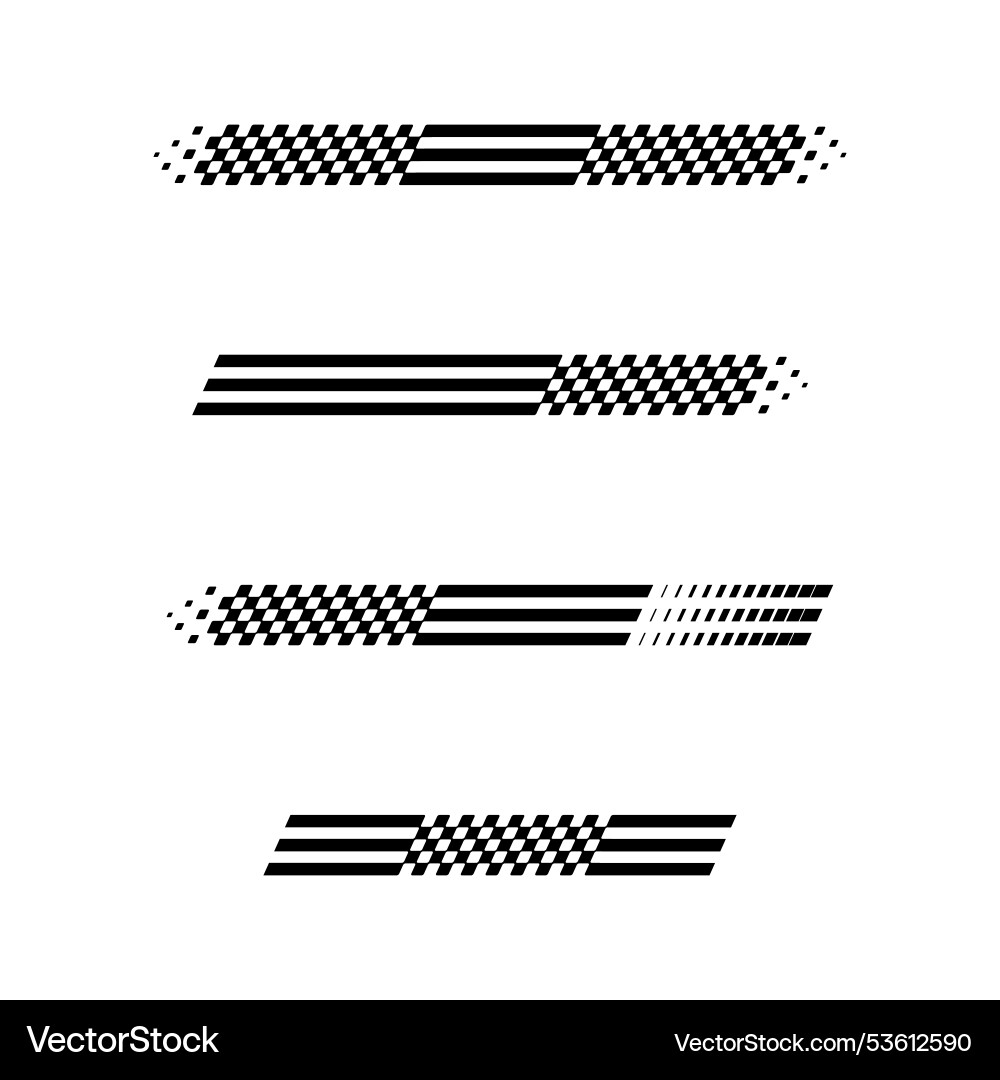 Dynamic Checkered Racing Decal Royalty Free Vector Image