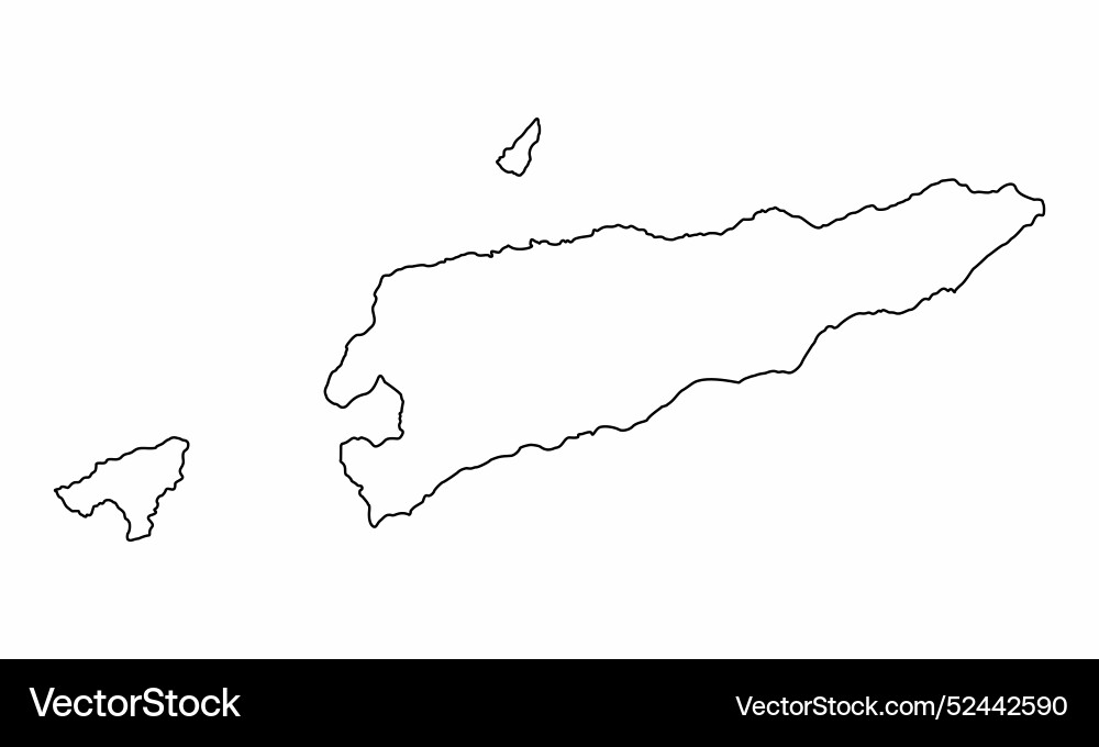 East timor outline map Royalty Free Vector Image