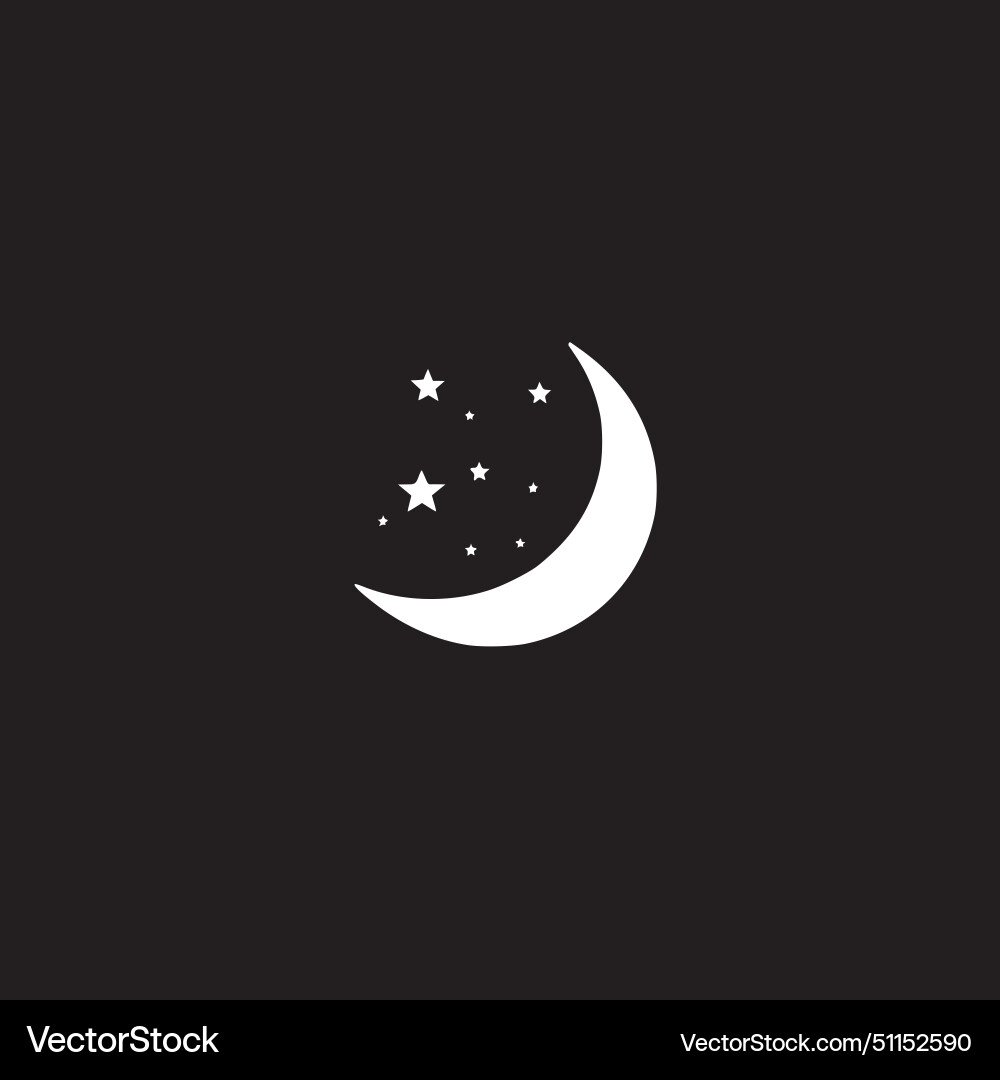 Moon - minimalist and simple silhouette Royalty Free Vector