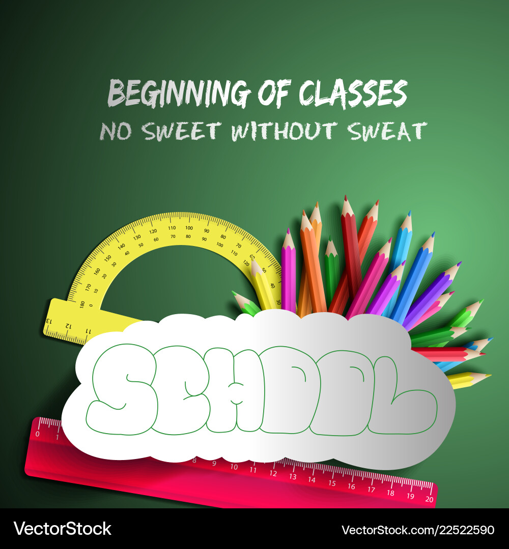 School realistic background Royalty Free Vector Image