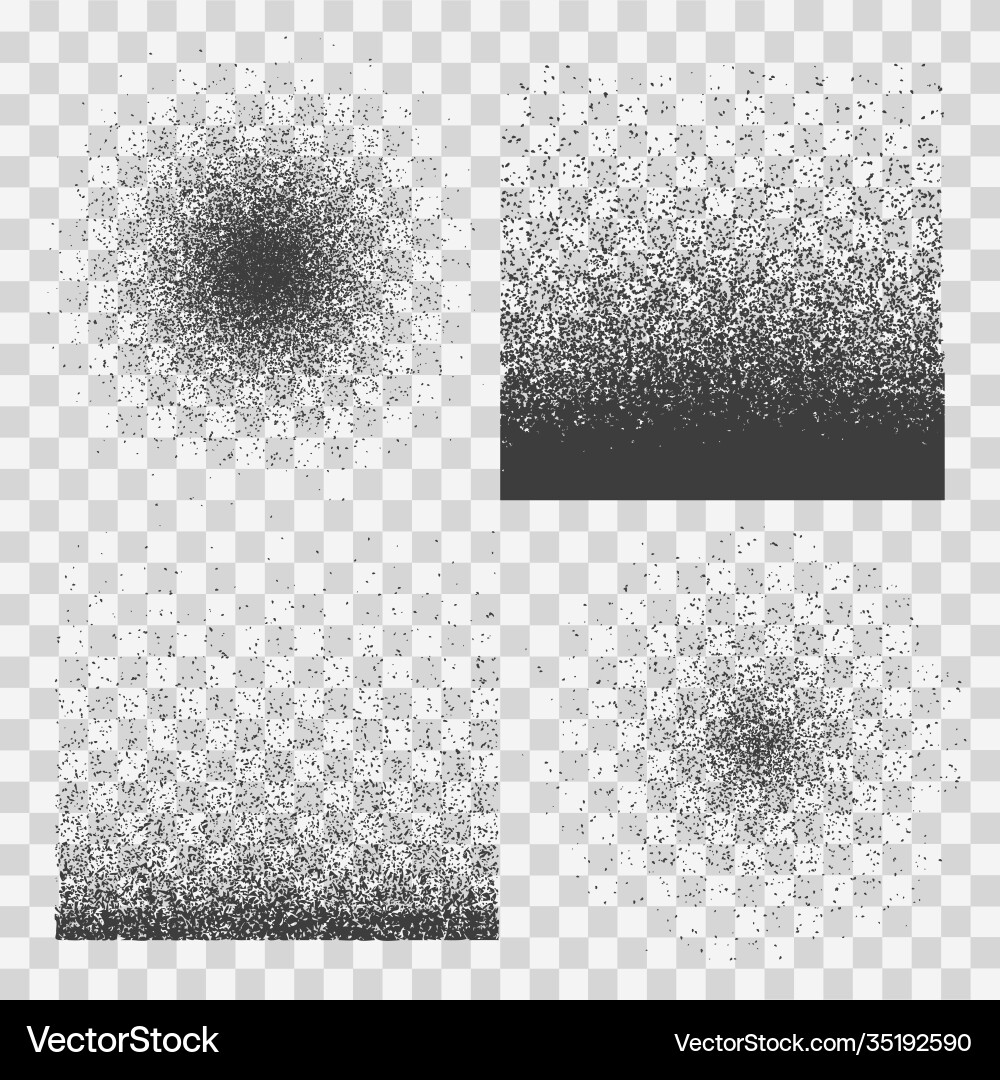 Stipple halftone gradients Royalty Free Vector Image