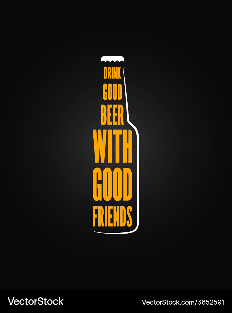 Beer bottle design background Royalty Free Vector Image