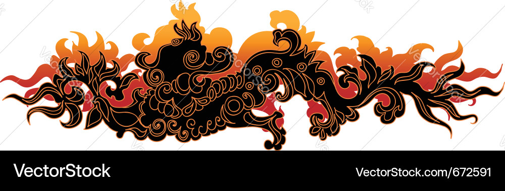 Chinese Dragon Motif Royalty Free Vector Image