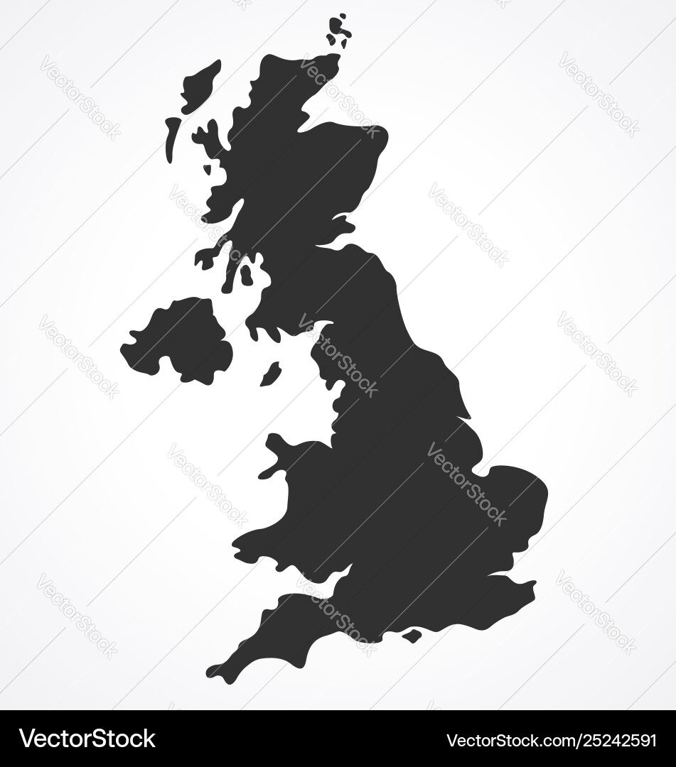 England uk united kingdom map simplified Vector Image