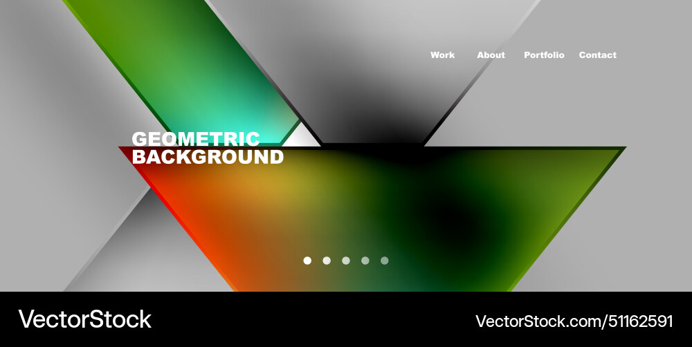 Gray liquid geometric background with colorful Vector Image