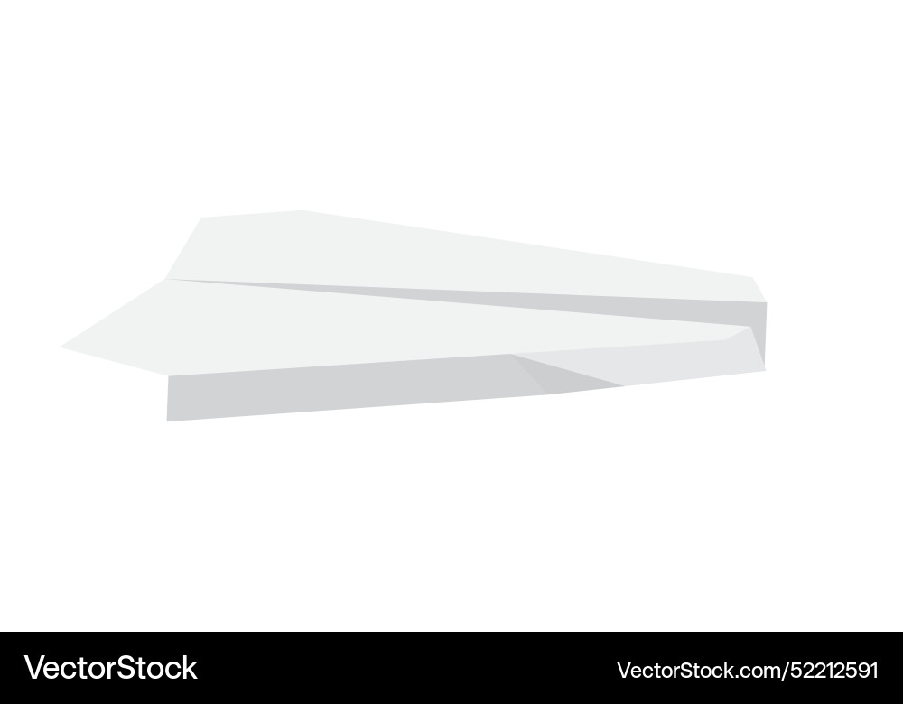 Handmade paper plane flying folded airplane as Vector Image