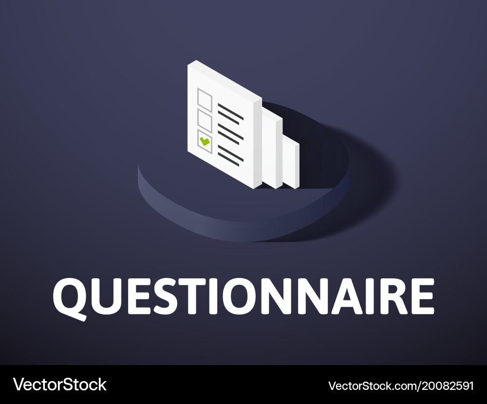 Isometric Questionnaire Icon Royalty Free Vector Image