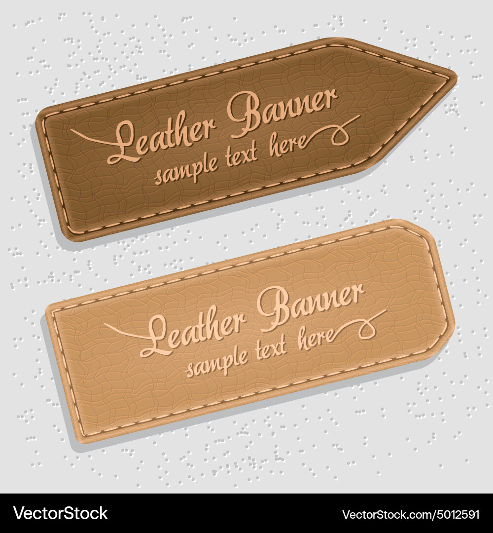 Leather banners Royalty Free Vector Image - VectorStock
