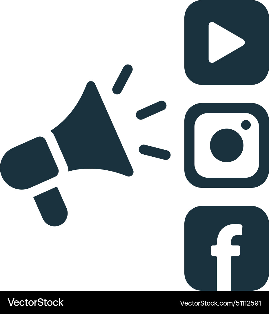 Mobile smm icon monochrome simple Royalty Free Vector Image