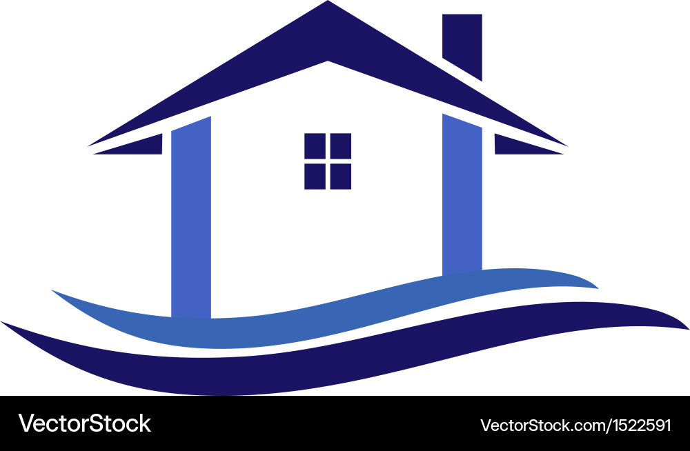 Ocean House Logo Royalty Free Vector Image - VectorStock