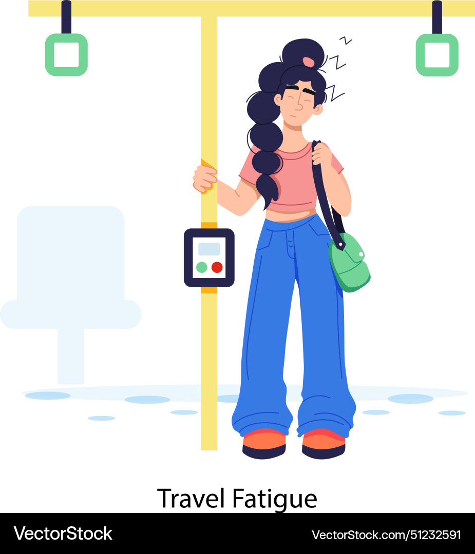 Travel fatigue Royalty Free Vector Image - VectorStock