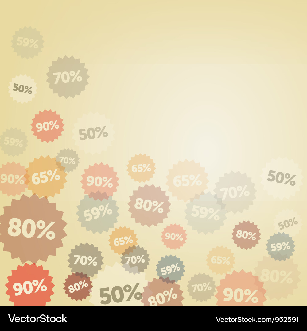 Yellow discount background Royalty Free Vector Image