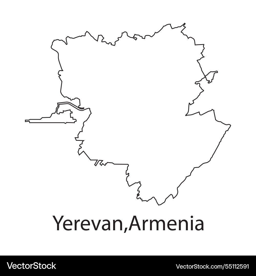 Yerevan armenia city map design Royalty Free Vector Image