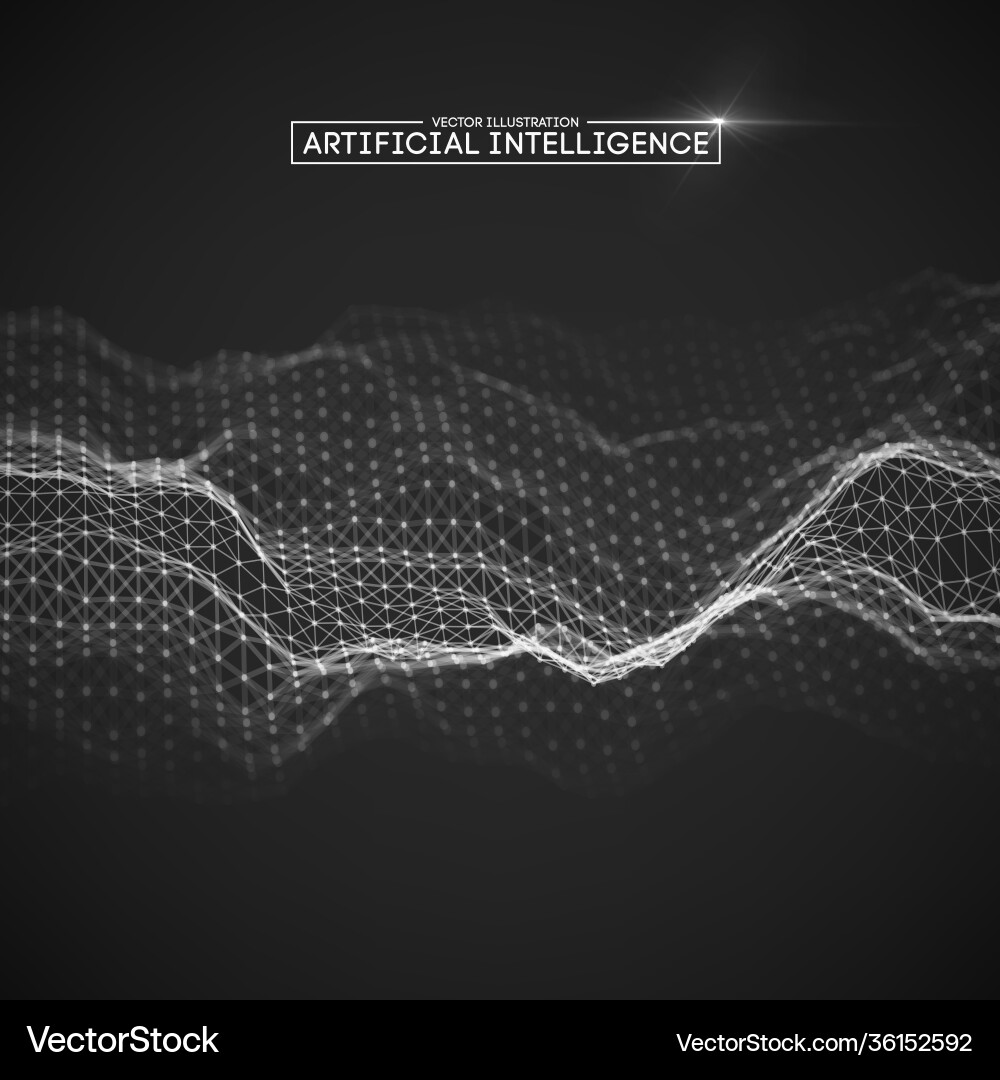 Artificial intelligence communication network Vector Image