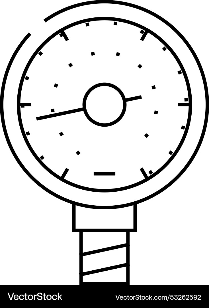 Pressure gauge gas service line icon Royalty Free Vector