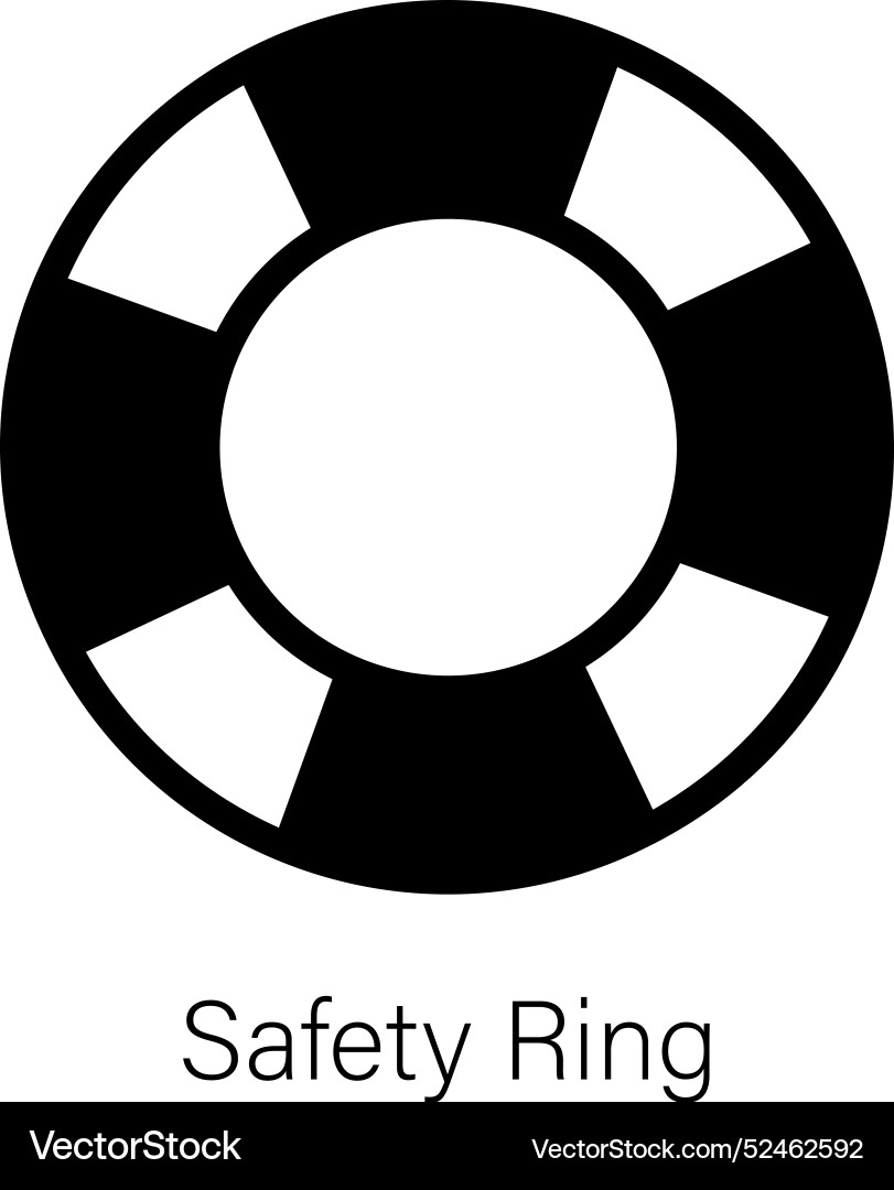 Safety ring Royalty Free Vector Image - VectorStock