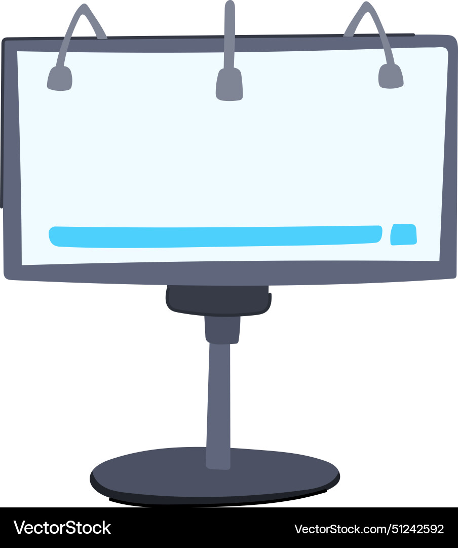 Screen electronic whiteboard cartoon Royalty Free Vector